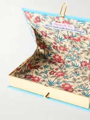OLYMPIA LE-TAN Napoli Appliquéd Embroidered Canvas Clutch