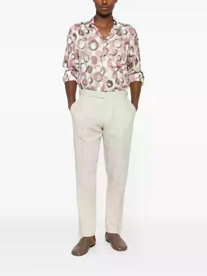Tagliatore Circle-print Long-sleeve Shirt