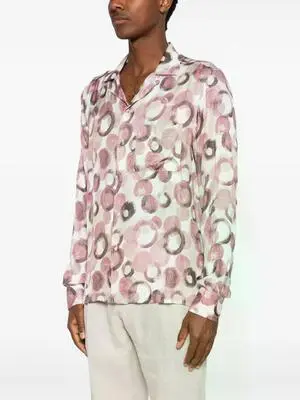 Tagliatore Circle-print Long-sleeve Shirt