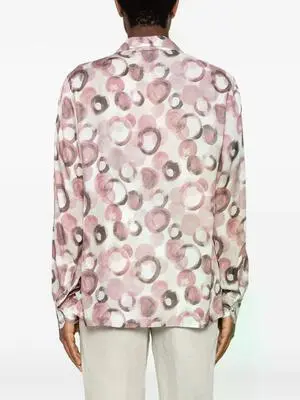 Tagliatore Circle-print Long-sleeve Shirt