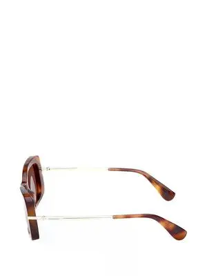 Max Mara Rectangle-frame Sunglasses - Brown