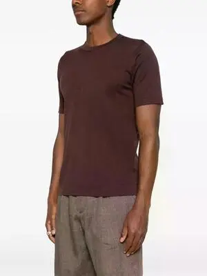 John Smedley Lorca Fine-knit T-shirt - Brown