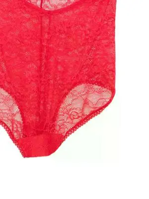 Alchemy Fashions Floral Lace Shorts - Red