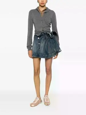 AUGUST BARRON Layered Design Buttoned Cardigan