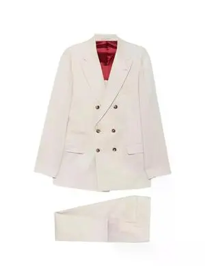 Brunello Cucinelli Double-breasted Suit - Neutrals