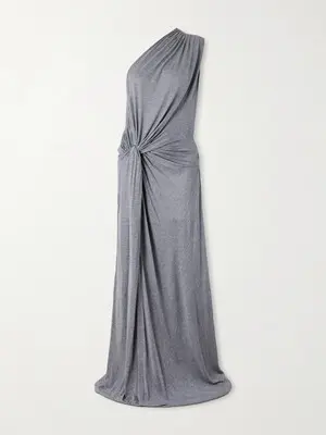 Alex Perry One-shoulder Draped Jersey Gown