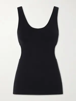 Auralee Cutout Ribbed-knit Jersey Tank