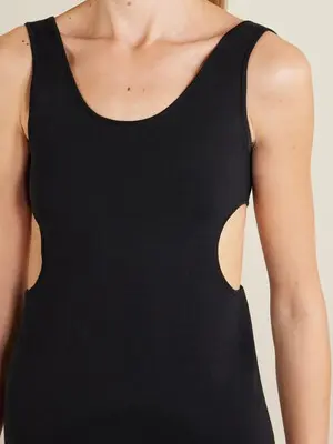 Auralee Cutout Ribbed-knit Jersey Tank