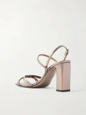 JIMMY CHOO Elsy Leather Sandals - Metallic