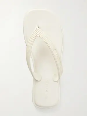 Bottega Veneta Flat Rubber Flip Flops - White