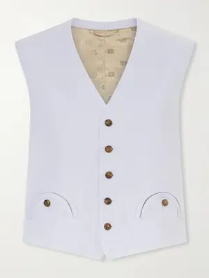 BLAZÉ MILANO Feral Canvas Vest - Blue