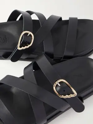 ANCIENT GREEK SANDALS Filipa Leather Sandals - Black