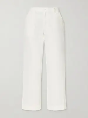 Eterne Benson Cotton-gabardine Straight-leg Pants