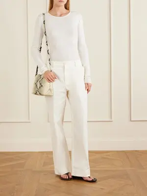 Eterne Benson Cotton-gabardine Straight-leg Pants