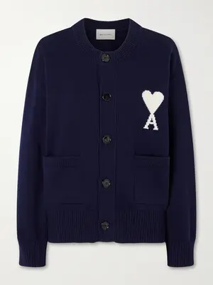 Ami Paris Drop Shoulder Cardigans For Women