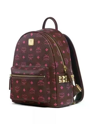 Mcm Stark Visetos Backpack - Brown