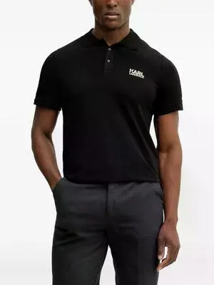 Karl Lagerfeld Logo-print Short-sleeve Polo Shirt