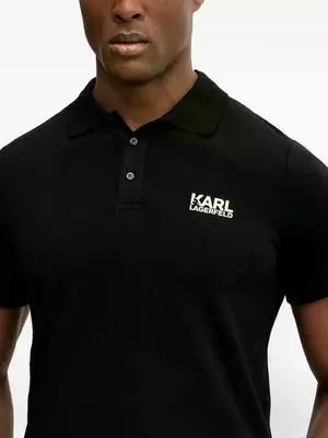 Karl Lagerfeld Logo-print Short-sleeve Polo Shirt