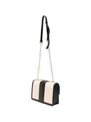 Armani Exchange Logo-plaque Panelled Crossbody Bag - Neutrals