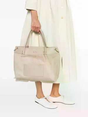 Armani Exchange Monogram-embossed Leather Tote Bag