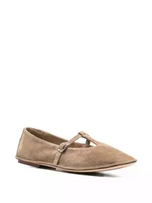 LORENA PAGGI T-bar Suede Ballet Flats