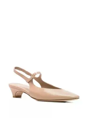 LORENA PAGGI Slingback Leather Pumps