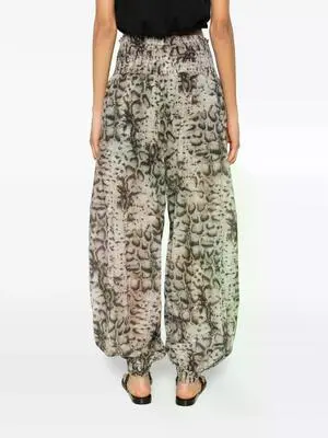 Pinko Wide-leg Trousers With Snake Print