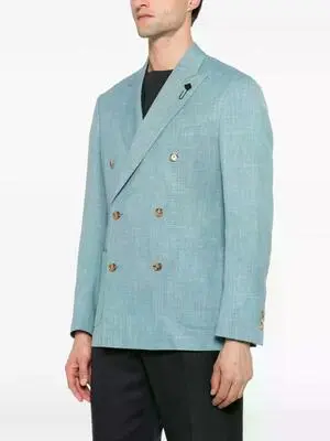 LARDINI Double-breasted Wool Blazer