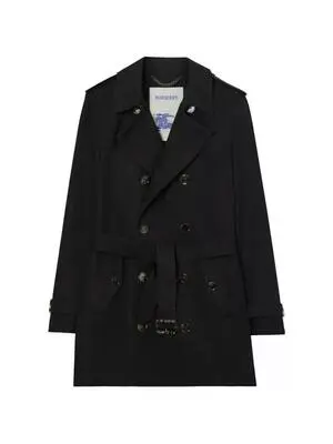 Burberry Mid-length Paisley Lace Foxfield Trench Coat - Black