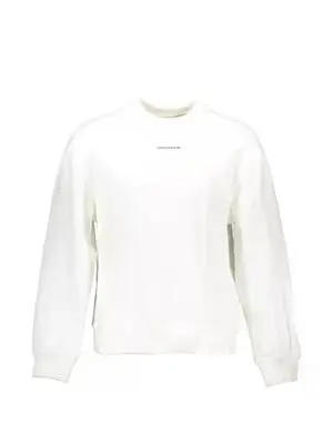 Calvin Klein Logo-print Crew-neck Sweater - White