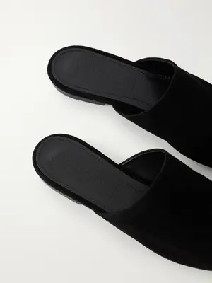 AeydĒ Rega Suede Slides - Black