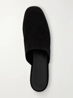 AeydĒ Rega Suede Slides - Black