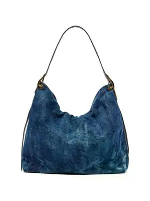 DIESEL® D-line Hobo Denim Tote Bag - Blue