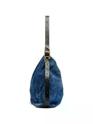 DIESEL® D-line Hobo Denim Tote Bag - Blue