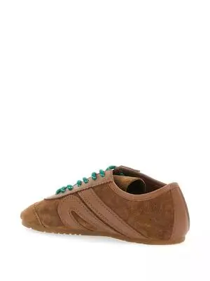 Jeffrey Campbell Aleta Suede-panel Sneakers - Brown