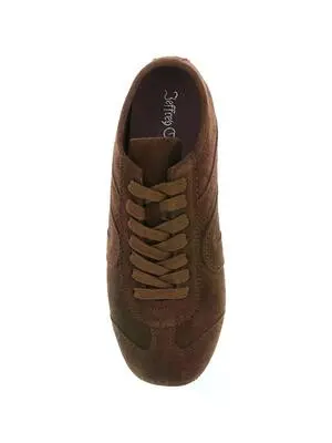 Jeffrey Campbell Aleta Panelled Suede Sneakers - Brown