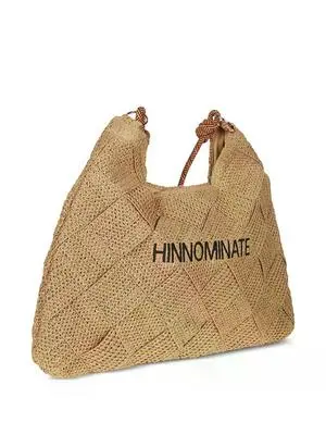 HINNOMINATE Woven Logo-embroidered Shoulder Bag