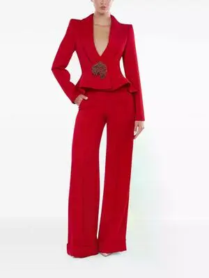 ARAFTU Peplum Crystal-embellished Jumpsuit
