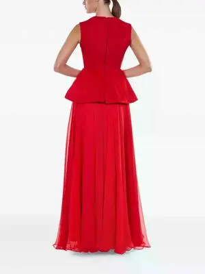 ARAFTU Pleated Peplum Dress