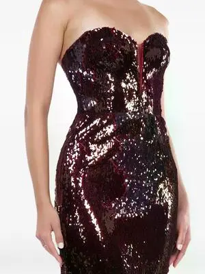 ARAFTU Sequin-embellished Lace-up Dress