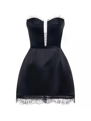 ARAFTU Lace-trimmed Strapless A-line Dress