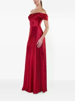ARAFTU Draped Lace-up Gown