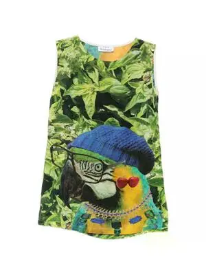 THE ARTISTYLIST Printed Sleeveless Blouse - Green