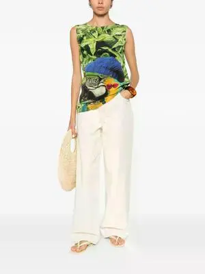 The Artistylist Printed Sleeveless Blouse - Green