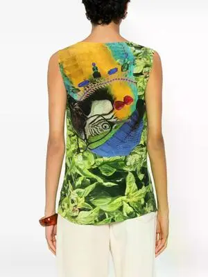 The Artistylist Printed Sleeveless Blouse - Green