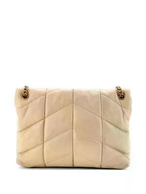 Saint Laurent Loulou Puffer Quilted Leather Medium Shoulder Bag - Neutrals