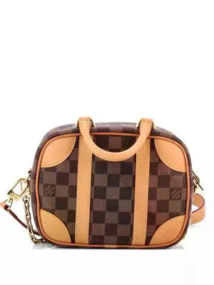 LOUIS VUITTON Valisette Souple Handbag Damier With Leather Bb Satchel - Brown