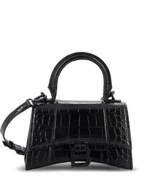 Balenciaga Hourglass Top Handle Xs Satchel - Black