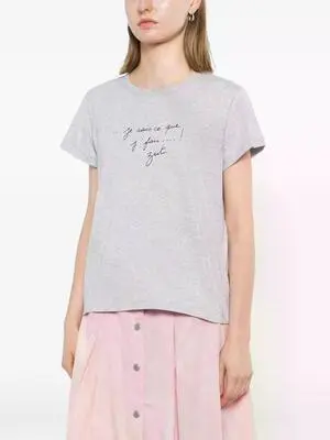 AGNES B. Cotton Brando T-shirt - Grey