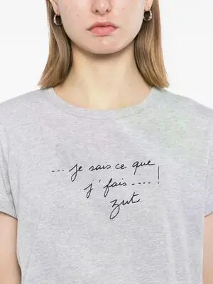 AGNES B. Cotton Brando T-shirt - Grey